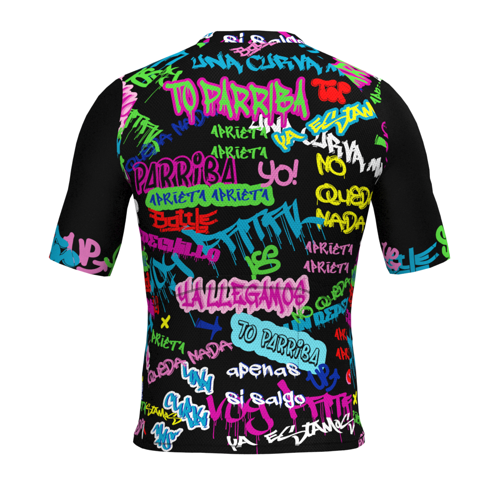 MAILLOT MANGA CORTA GRAFFITI BLACK desde - BKfit 51,70